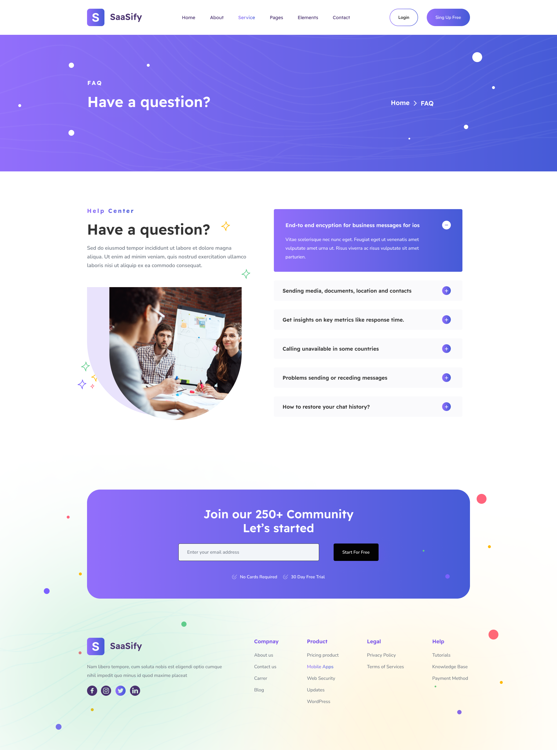 Saasify - Startup & SaaS Landing Page Figma Template by Theme-Junction
